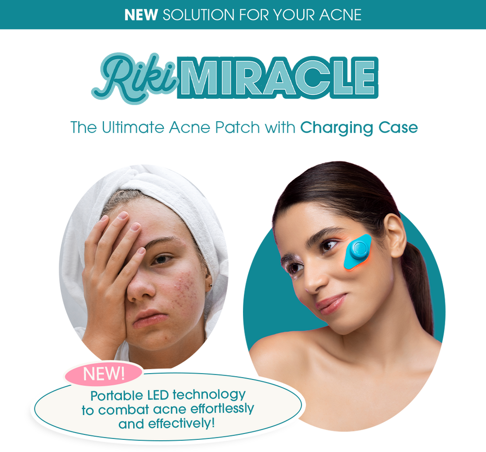 RIKI MIRACLE | Top-rated portable LED pimple and acne patch