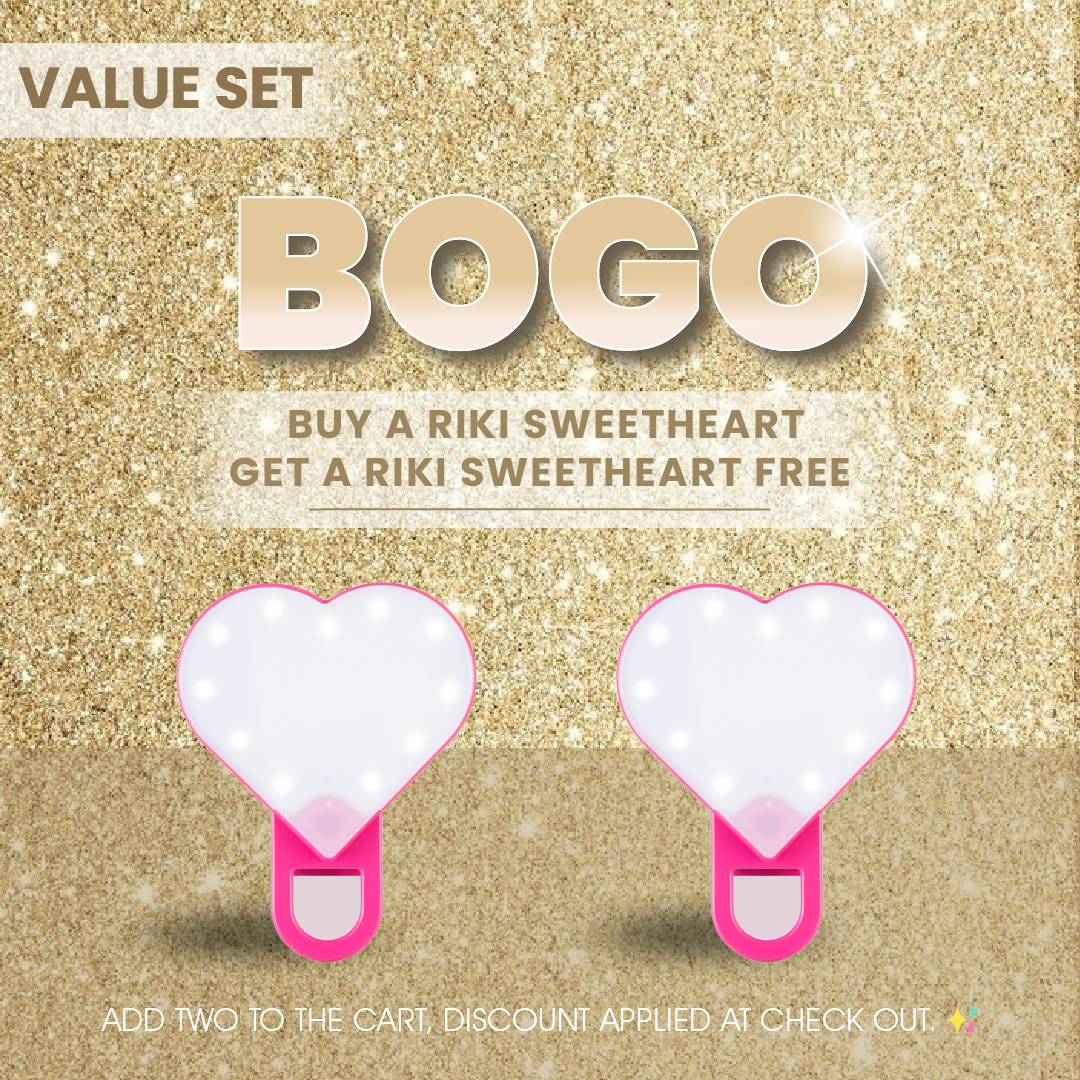 RIKI Sweetheart Makeup Mirror - Selfie Light | Riki Loves Riki